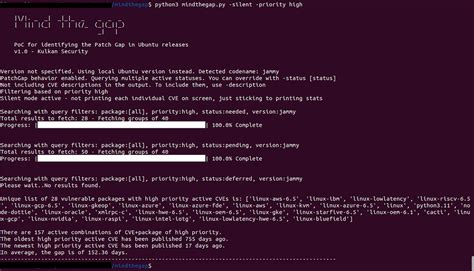 Measuring The Ubuntu Patch Gap With Mind The Gap” By Kulkan Security Medium