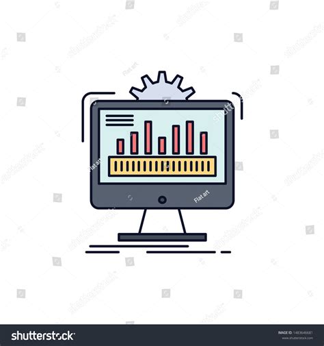 Dashboard Admin Monitor Monitoring Processing Flat Stock Vector Royalty Free 1483646681