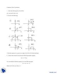 Continuous Time Convolution Part Digital Signal Processing Assignment Docsity