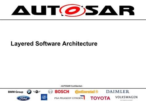 Layered Software Architecture Autosar