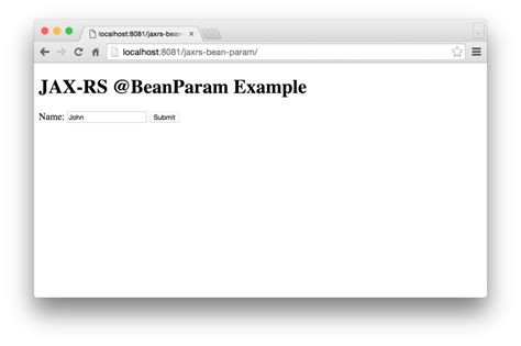 Jax Rs Beanparam Example