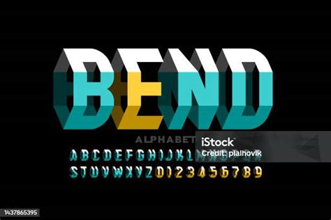 벤딩 3d 스타일 글꼴 디자인 컴퓨터 글자에 대한 스톡 벡터 아트 및 기타 이미지 컴퓨터 글자 모양 환상의 세계 Istock