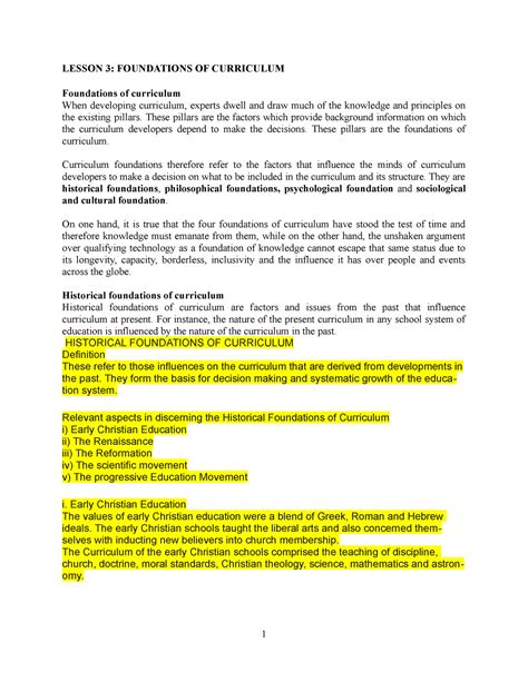 Lesson 3 Foundations Of Curriculum Lesson 3 Foundations Of Curriculum Foundations Of