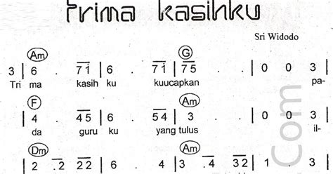 Not Lagu Terima Kasihku Akagaminoshanksbushohaki