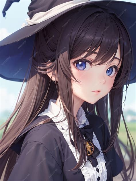 Premium Photo Anime Witch Girl For Mobile Wallpaper