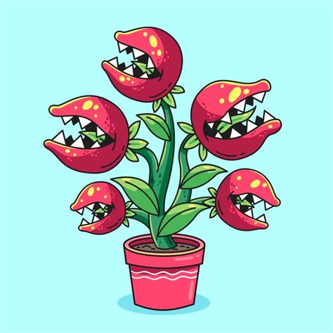 Premium Vector Hand Drawn Venus Flytrap Cartoon Illustration