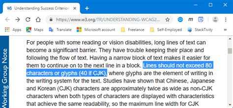Accessibility Why Wcag 20 Doesnt Comply With Its Own Line Length