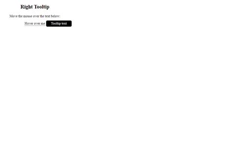 How To Make A Right Arrow Tooltip Text With Html And Css Stack Overflow