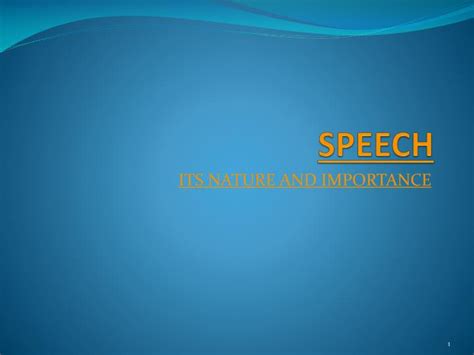 PPT SPEECH PowerPoint Presentation Free Download ID