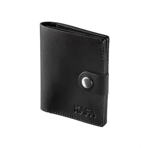 Мужской кошелек портмоне кожаный тонкий Kafa B4 7 черный Стильные аксессуары с доставкой Rozetka