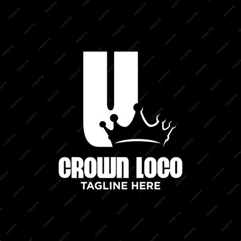 글자 U 크라운 로고 디자인 템플릿 영감 터 일러스트레이션 프리미엄 벡터