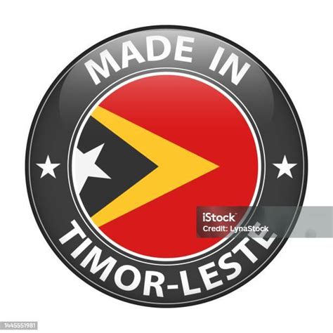 동 티모르 배지 벡터에서 만든입니다 별과 국기가 있는 스티커 흰색 배경에 격리된 기호입니다 개념 기호에 대한 스톡 벡터 아트 및 기타 이미지 Istock
