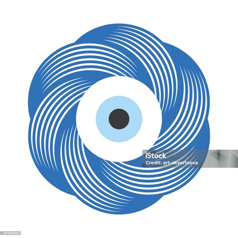 터키 눈 현대적인 디자인입니다 벡터 설명 그리스 사악한 눈 벡터 보호의 상징입니다 유리 터키 눈 나자르 본쿠구 부적 사악한 눈의