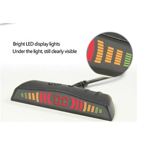 12v Wireless Car Led Parking Sensor Radar Backup Reverse Radar 4 Sensors Parktronic Park Master