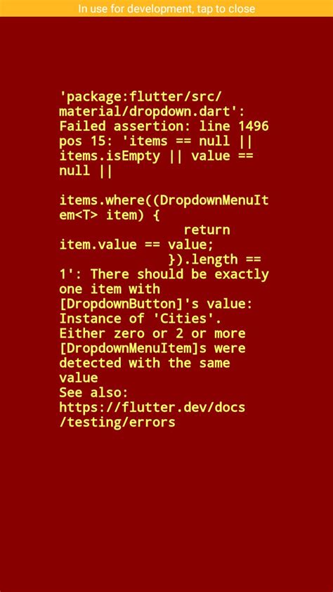 Drop Down Menu Dropdown Showing Error On Change In Flutter Can T Set State Inside Onchange
