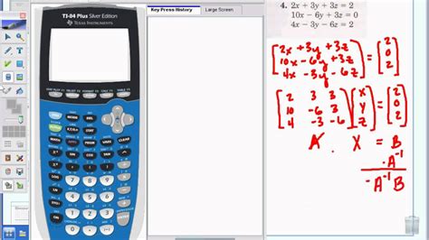 How To Solve Systems Of Equations Using Matrices On A Calculator