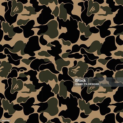 원활한 위장 추상 패턴 군사 위장 반복 패턴 디자인 육군 배경 인쇄 옷 직물 스포츠 티셔츠 저지 웹 배너 포스터 카드 및 배경 화면 갈색에 대한 스톡 벡터 아트 및 기타