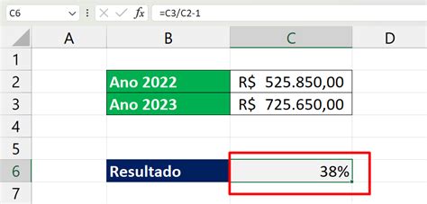 Como Calcular PORCENTAGEM Entre DOIS VALORES No Excel