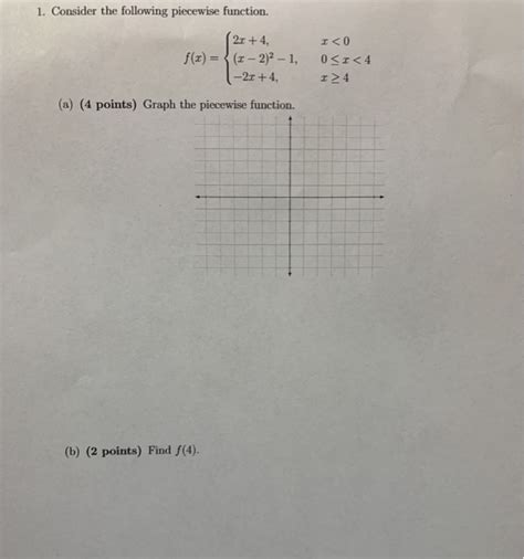 solved 1 consider the following piecewise function 2 1