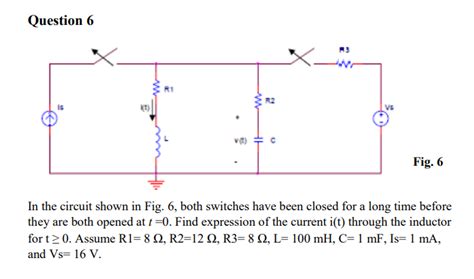 Solved Question C Fig In The Circuit Shown In Fig Chegg Com