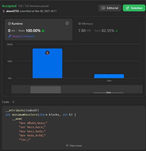 Leetcode C C Python3 Assembly Mi Aka
