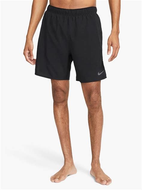 Men Nike Dri Fit Challenger 7 Inch 2 In 1 Black Shorts Bash