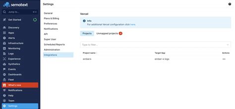 Step 1 Add The Sematext Logs Integration To Your Vercel Account