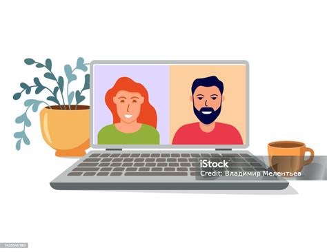 함께 연결하는 사람들 인터넷 학습 팀 노트북 컴퓨터에서 작동하는 화상 회의 공유 개념에 대한 스톡 벡터 아트 및 기타 이미지 공유 개념 교육 Brand Name