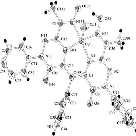 Ortep Plot Of The Molecular Structure Of 5 Download Scientific Diagram