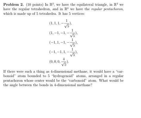 solved problem 2 10 points in r2 we have the equilateral
