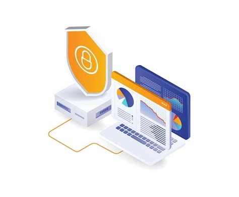 Premium Vector Technology Server Security Diagnostic Analysis