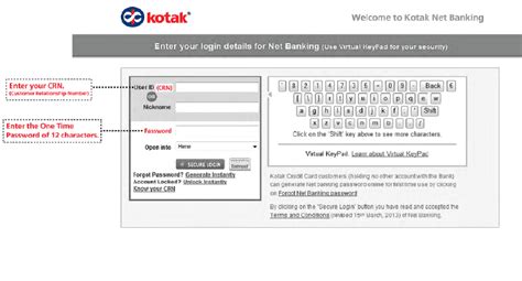 Kotak Mahindra Net Banking Brief Guide For Internet Banking