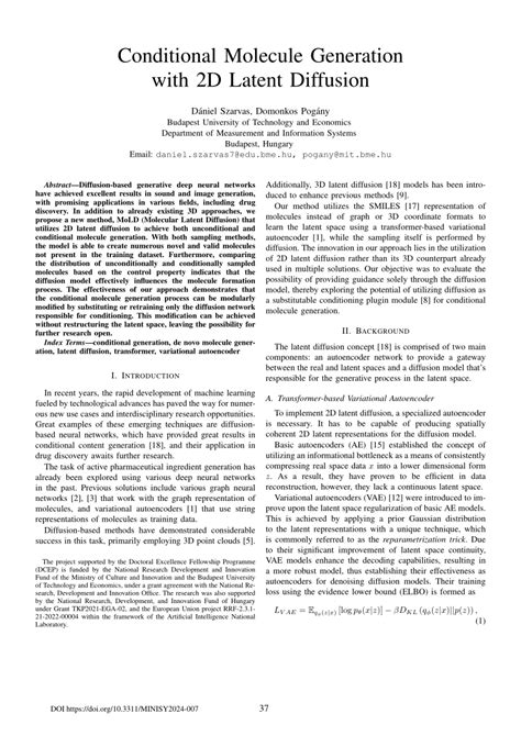 Pdf Conditional Molecule Generation With 2d Latent Diffusion
