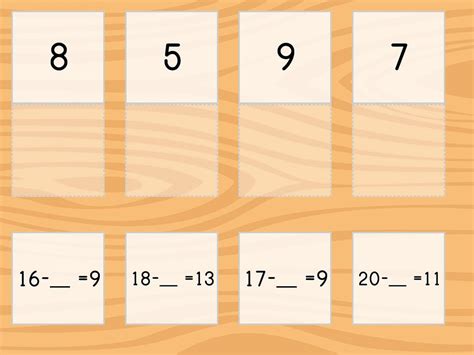 Match Subtraction Within And Missing Factors Game Education Com