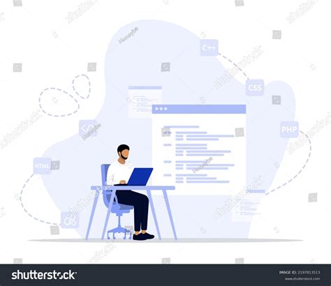 Programming Concept Illustration Suitable Web Landing Stock Vector Royalty Free 2197813513