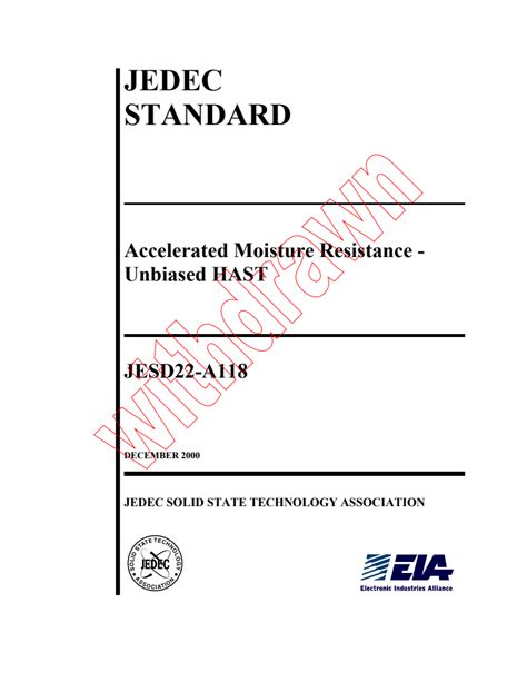 Iec Pas 623362002 Accelerated Moisture Resistance Unbiased Hast