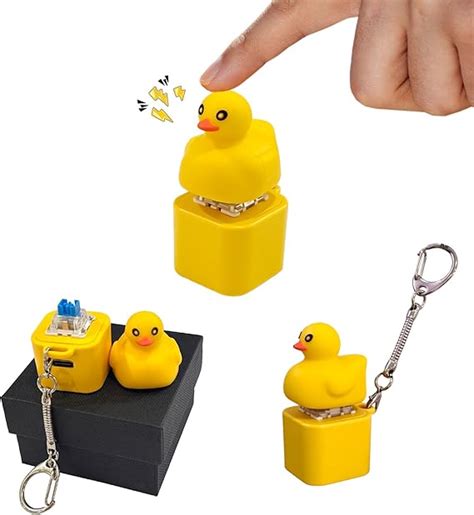 Duckys Quacking Fidget Toy Fidget Spinner Rechargeable Stress Relief Keychain With