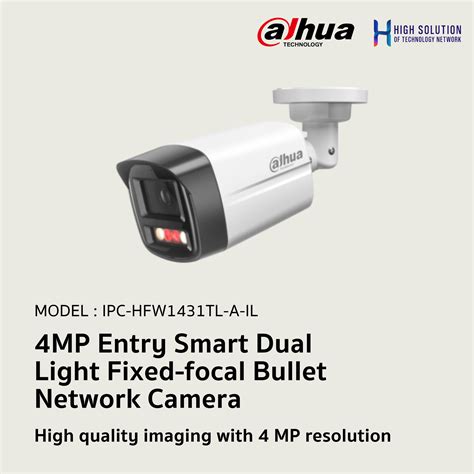 Ipc Hfw1431tl A Il Dahua 4mp Entry Smart Dual Light Fixed Focal Bullet Network Camera Ip Camera