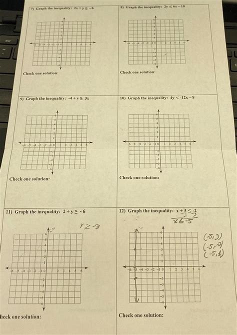 [answered] Esc 7 Graph The Inequality 2x Y2 6 Check One Solution Check Kunduz