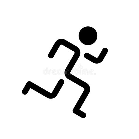 Running Black Glyph Ui Icon Stock Vector Illustration Of Interface Active 258880902