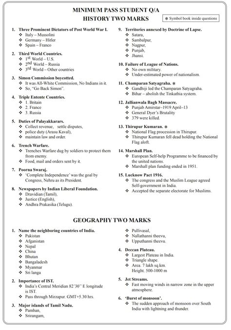Minimum Pass Student Qa History Two Mark