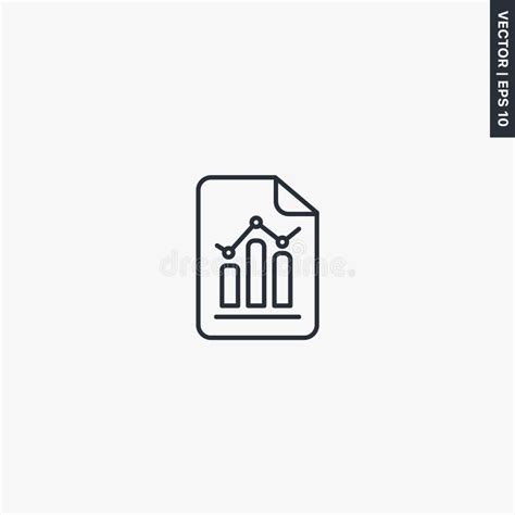 Statistics File Linear Style Sign For Mobile Concept And Web Design Stock Vector Illustration