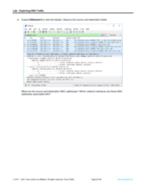Solution 17 1 7 Lab Exploring Dns Traffic Studypool