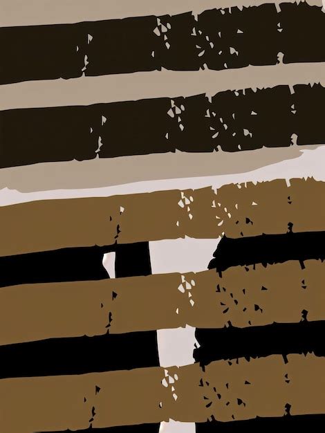 Mur à Rayures Brunes Et Blanches Avec Une Bande Noire Vecteur Premium