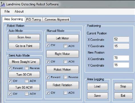 robot control gui viii mapping of landmines download scientific diagram