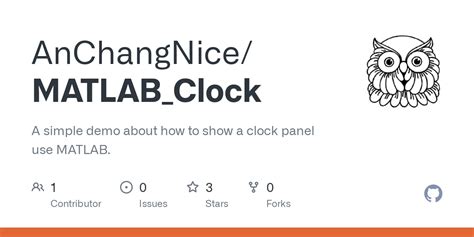 GitHub AnChangNice MATLAB Clock A Simple Demo About How To Show A Clock Panel Use MATLAB