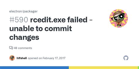 Rcedit Exe Failed Unable To Commit Changes Issue Electron