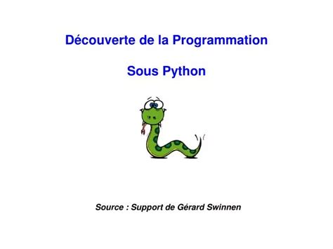 Ppt Découverte De La Programmation Sous Python Powerpoint Presentation Id 346356