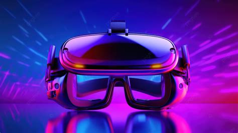 가상 현실 안경을 갖춘 네온 주입 3d 렌더링 Vr 게임 Vr 안경 시뮬레이션 배경 일러스트 및 사진 무료 다운로드 Pngtree