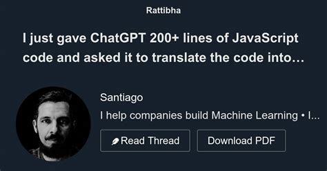 I Just Gave Chatgpt 200 Lines Of Javascript Code And Asked It To Translate The Code Into Python